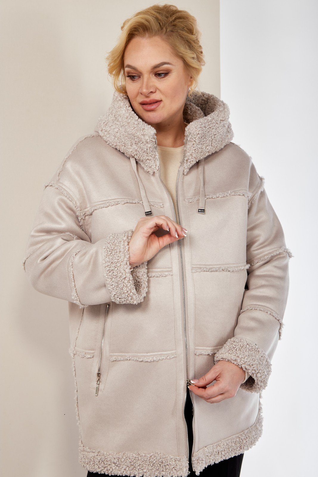 Куртка 2137 бежевый Shetti купить в интернет магазине Велесмода